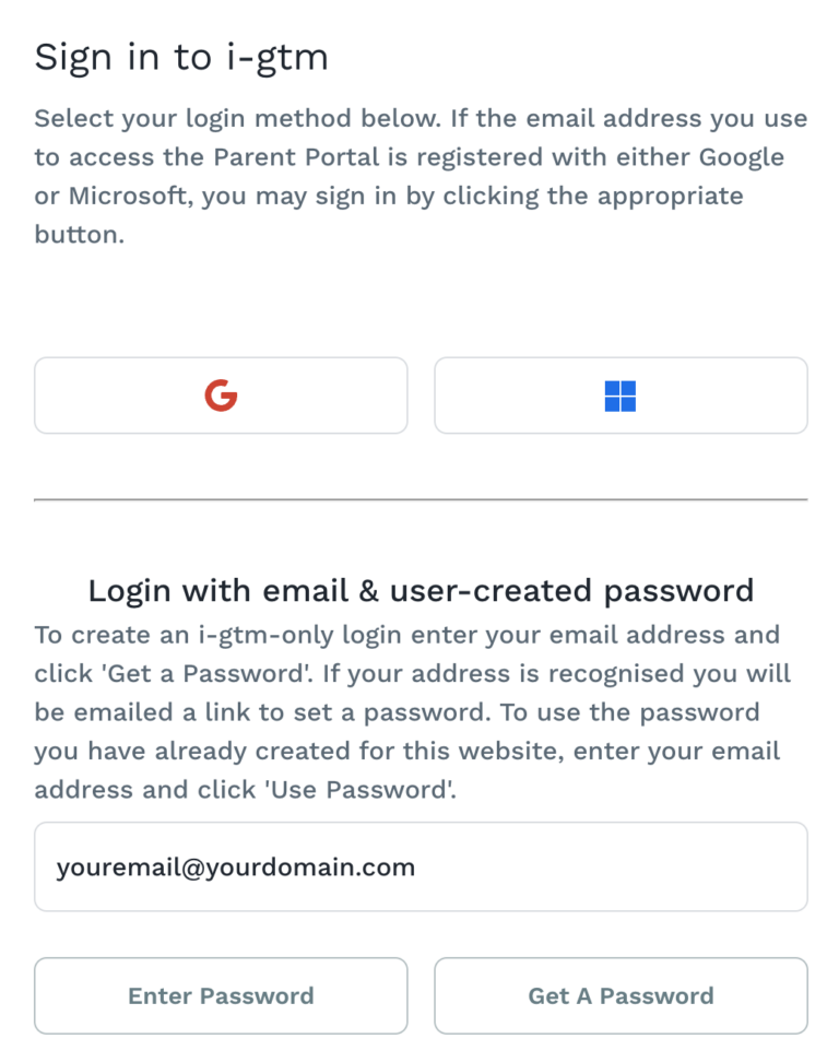 Logging in to I-GTM – I-GTM Help
